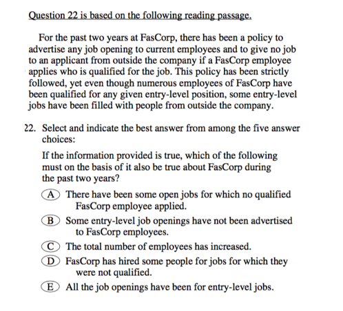 GRE Guide: Single Question Passages